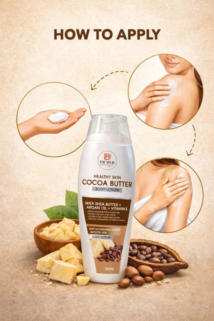 Cocoa Butter Body Lotion with Shea Butter, Argan Oil & Vitamin E – Deep ...